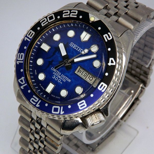 AUTHENTIC SEIKO BLUE'SHARK'DIAL BATMAN, AUTO. SCUBA DIVER DATE CUSTOM ...