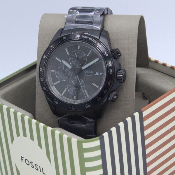 NEW AUTHENTIC FOSSIL AUTOCROSS BLACK CHRONOGRAPH BQ2875 MEN'S WATCH ...