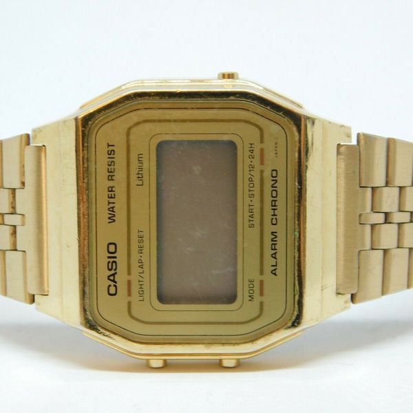 Casio A-153W 587 Gold Tone Quartz Digital Unisex Watch | WatchCharts ...