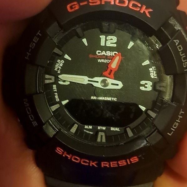 CASIO 5158 G-100 STAINLELSS STEEL BACK JAPAN MOVEMENT WATER RESISIT ...