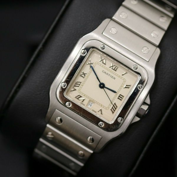 2000 Cartier Mens Santos, stainless steel with invoice - 12565 ...