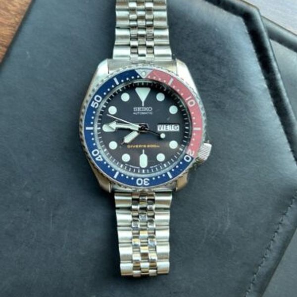 Vintage Seiko SKX175 Singapore Pepsi Men's Automatic Diver Watch 7S26 ...