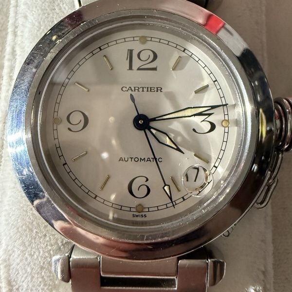 Authentic CARTIER Pasha C Watch 2324 Stainless Steel White Dial With ...