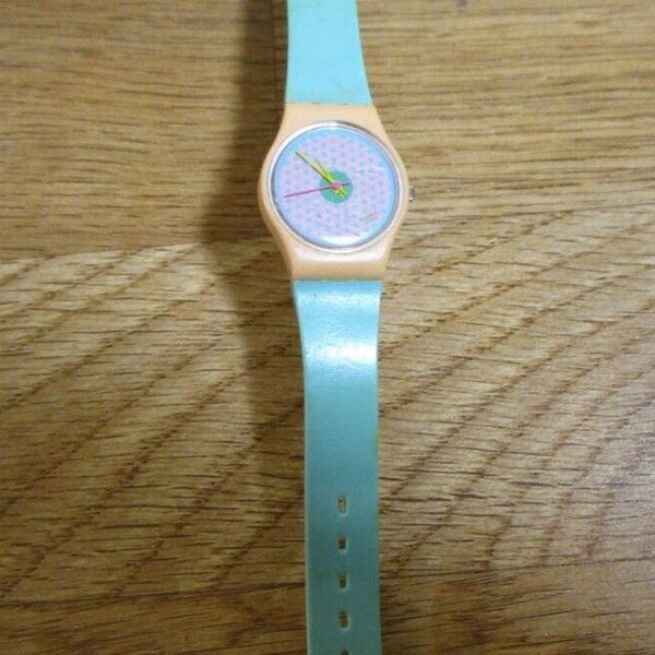 VINTAGE 1986 Swatch Watch PINK FLAMINGO Works! | WatchCharts Marketplace