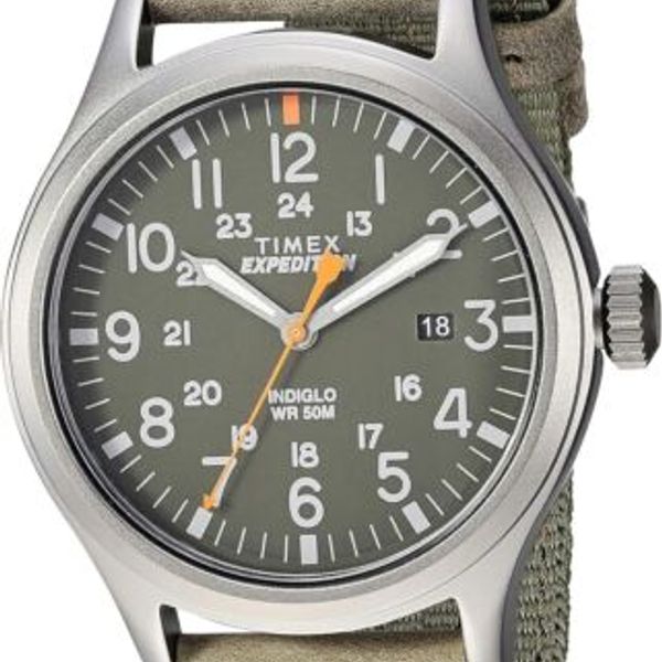 Timex Men's Expedition Scout 40mm Watch, Green/Green/Titanium ...