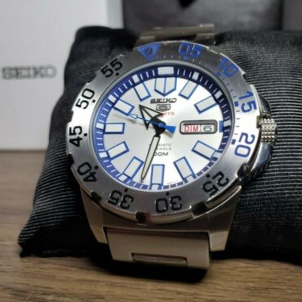 Seiko 5 SRP481 BABY ICE MONSTER - Blue Face - Snow Monster ...