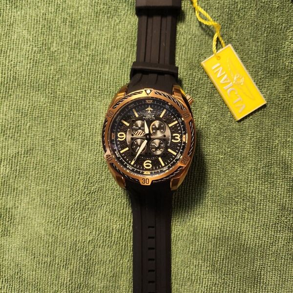 Invicta RARE Bronze Plate Aviator 50mm Multifunction Quartz Men's Watch ...