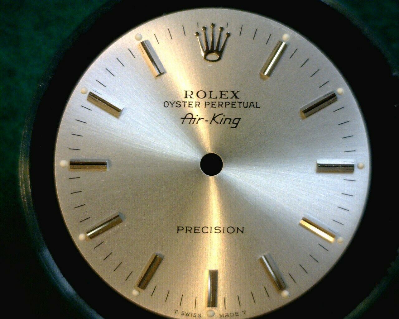MiNT SILVER ROLEX AIR KING DIAL FOR 5500 - ORIGINAL- STUNNING ...