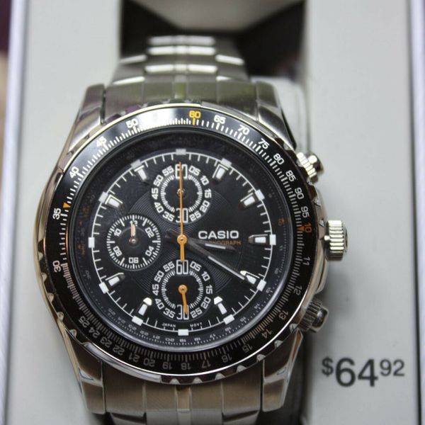 NEW CASIO MENS WATCH MTP-4500 STOPWATCH SLIDE RULE BEZEL TRIPLE DIAL O4 ...