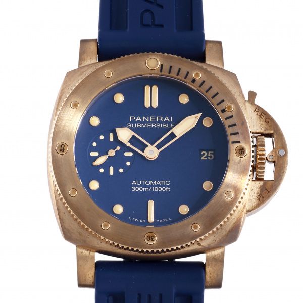 Panerai PANERAI Submersible Bronzo Blue Abisso PAM01074 Blue Dial Used ...