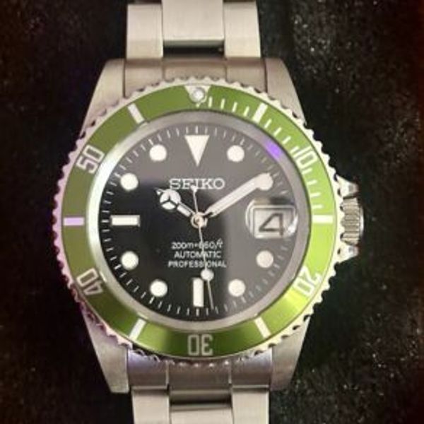 Seiko Mod Kermit Sub homage | WatchCharts Marketplace