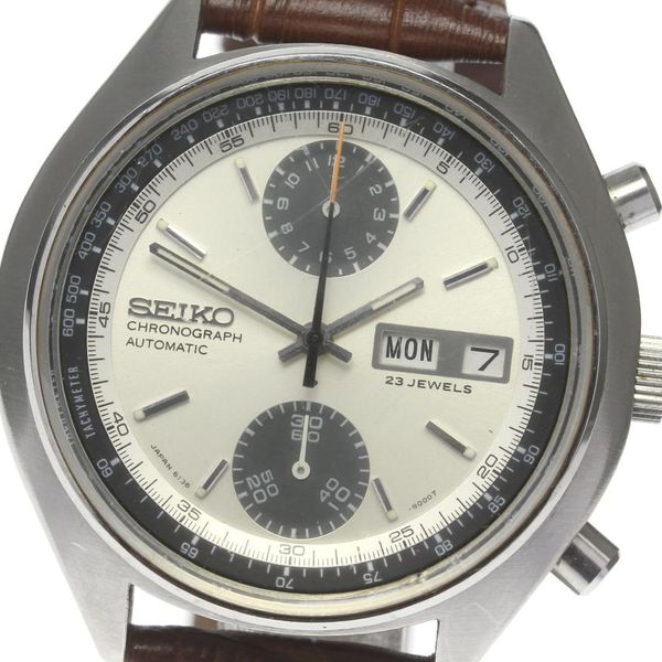 With box [SEIKO] Seiko Chronograph Day-Date 6138-8000 Cal.6138B ...