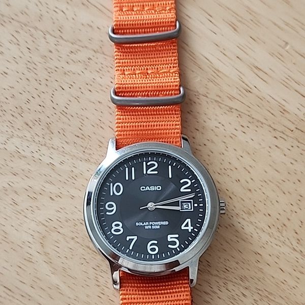 Men's Casio MTP-S100 Mod 5330 Solar Date Quartz Watch. New Maratac Zulu ...