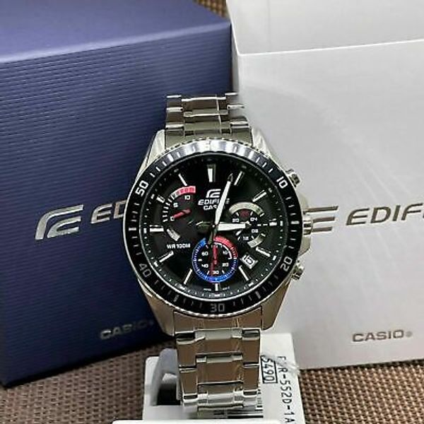 Casio Edifice EFR-552D-1A3 Standard Chronograph Stainless Steel Men's ...