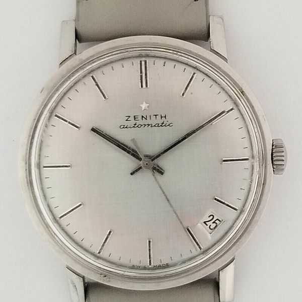 Vintage 1960's Zenith 2542PC Tritium Dial Date 25J Automatic Watch ...