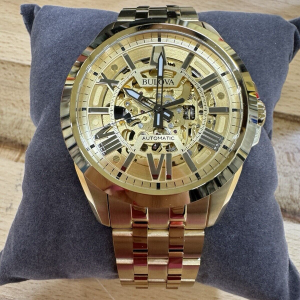 Orologio da polso Bulova Sutton automatico tono oro con quadrante ...