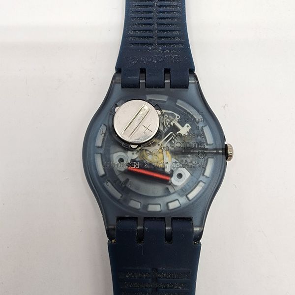 Swatch Watch Blue Rebel SUON700 Day/Date 41mm New Battery | WatchCharts ...