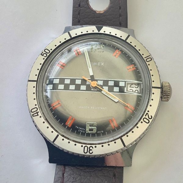 VINTAGE MECHANICAL TIMEX MARLIN RALLY DIVE WATCH,SPARES OR REPAIR ...