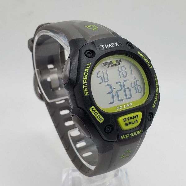 Timex Ironman Triathlon Men Sport Indiglo 30 Lap Digital Watch New Battery 38mm | WatchCharts ...