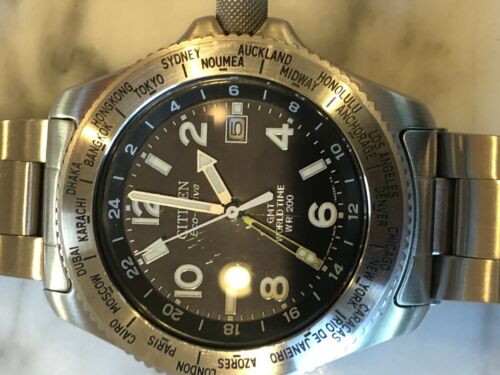 Citizen GMT Watch, Vintage Citizen World Time 200M GMT Eco-Drive B876-H23231, Men's Fashion ...