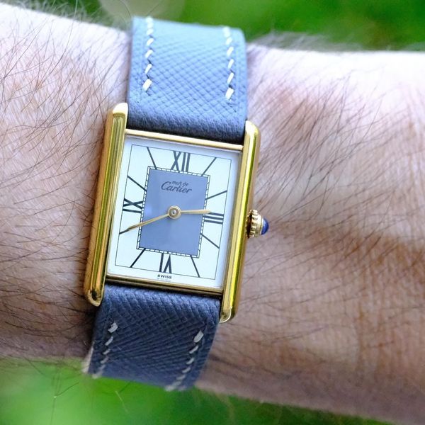 [WTS] Vintage Cartier Tank Lesser Seen Gray & White Roman Dial w ...