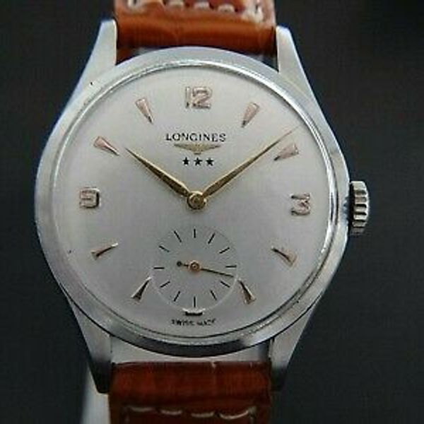 vVTGE LONGINES CALATRAVA MEN WATCH. 12.68Z, Ref 7133. 1959. SERVICED ...
