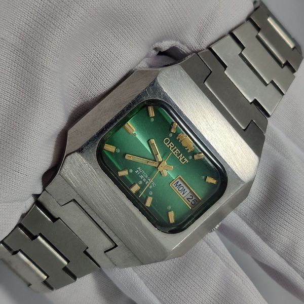 Vintage Orient "TV SHAPE" Automatic Day/Date Japan Men's Watch ...