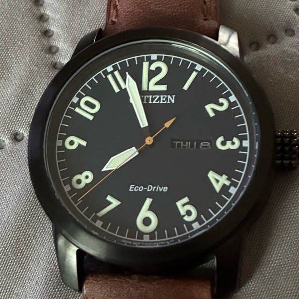 FS: Citizen Garrison Eco Drive Field Watch Dark Blue Dial PVD Case ...