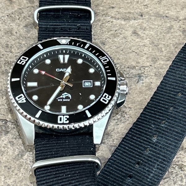 Casio Duro Dive Watch Black Bezel MDV-106 Black Strap | WatchCharts ...