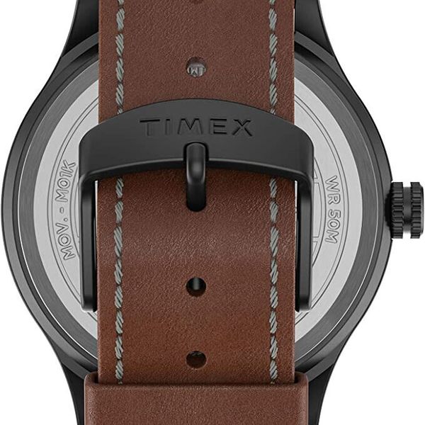 Timex Men's Expedition Scout Solar 40mm Brown/Gunmetal Leather Strap ...