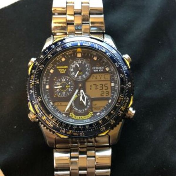 Citizen NAVIHAWK Blue Angels Quartz C300 World Time | WatchCharts ...