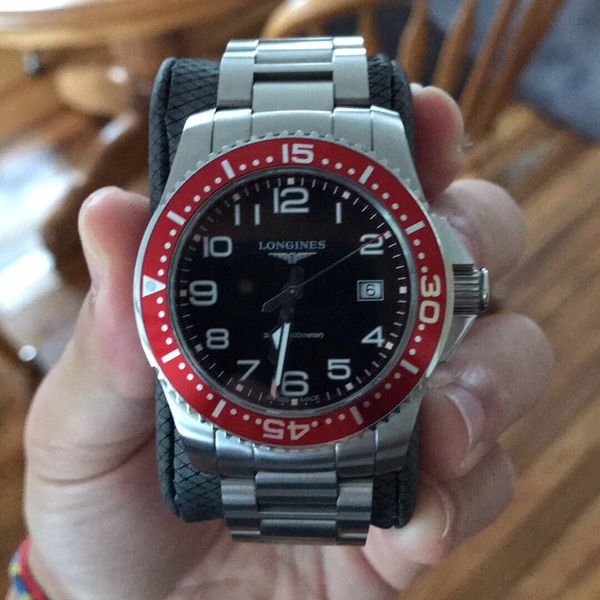 Longines Hydroconquest Red Bezel Quartz | WatchCharts