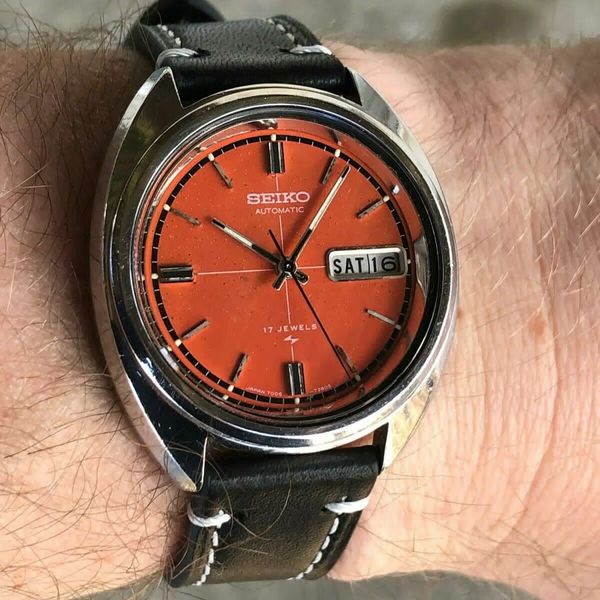 Vintage Seiko 7006 7159 orange dial automatic February 1973 | WatchCharts
