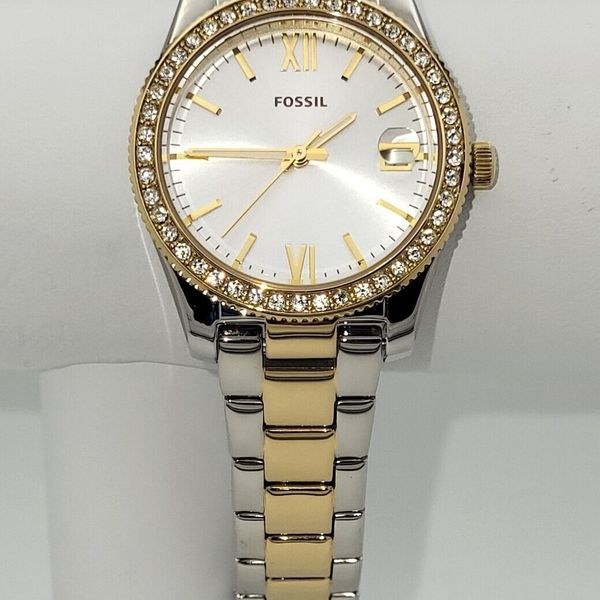 Fossil ES4319 Women's Scarlette Two-Tone Stainless Bracelet Watch ...