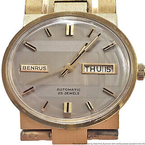 Benrus Day Date Automatic 25J Mens Vintage Wrist Watch | WatchCharts ...