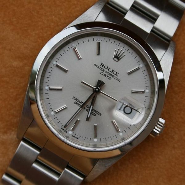 FS: Rolex Date Steel Oyster 15200 Silver Dial D Serial box and Paper ...