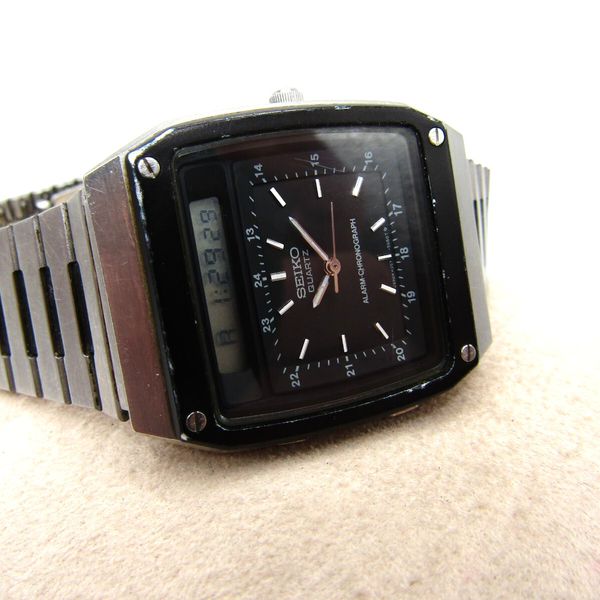 Vintage Ultra Rare Seiko SQ James Bond 007 Duo H357-5049 Chrono 7 Jewel ...