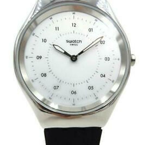 New Swatch Skin Irony SKINNOIRIRON Black Silicone Watch 38mm SYXS100 ...