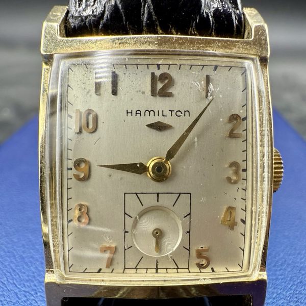 Masonic Hamilton Perry 1950s 14k Gold Wristwatch - Case Weight w/o ...