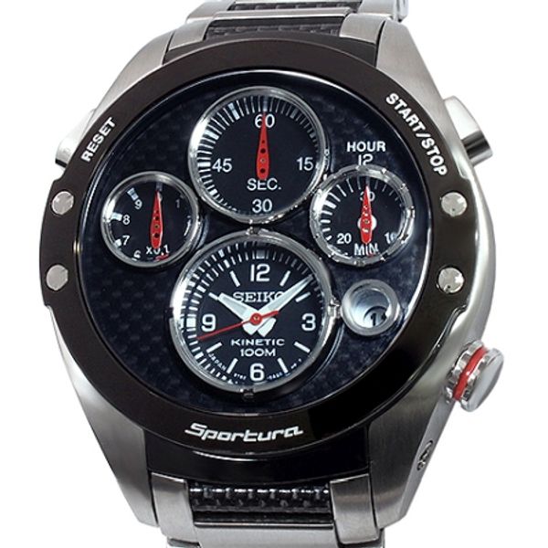 [opening sale point 3 times! ] Seiko Sportura Kinetic Chronograph Honda ...