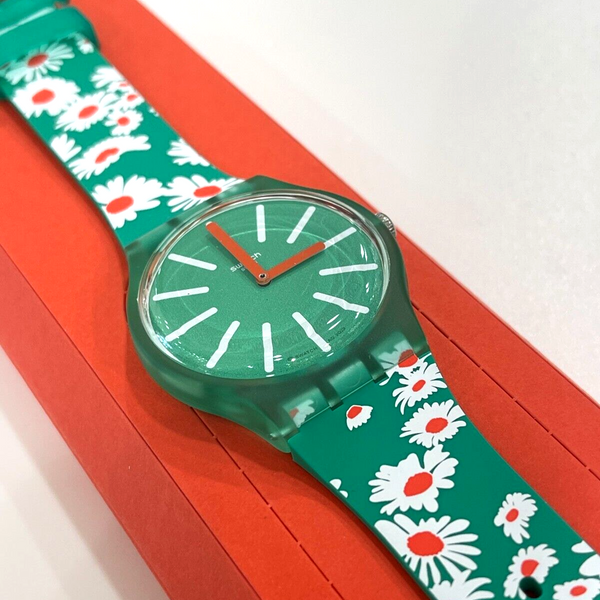 SWATCH Meadow Flowers SO29G104 Two Tone Rubber Strap Brand New in Box ...