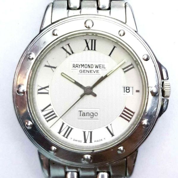 RAYMOND WEIL Geneve Tango 5560 S.Steel Sapphire Crystal Quartz Men ...