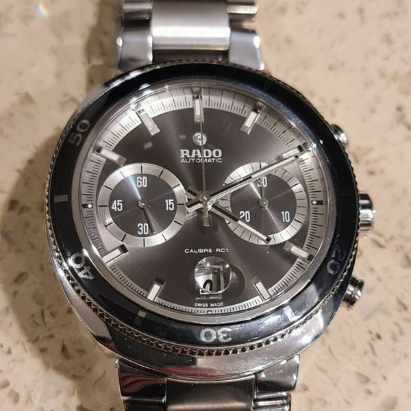RADO D STAR 200 STEEL & TITANIUM AUTOMATIC GREY CHRONOGRAPH WITH BOX ...