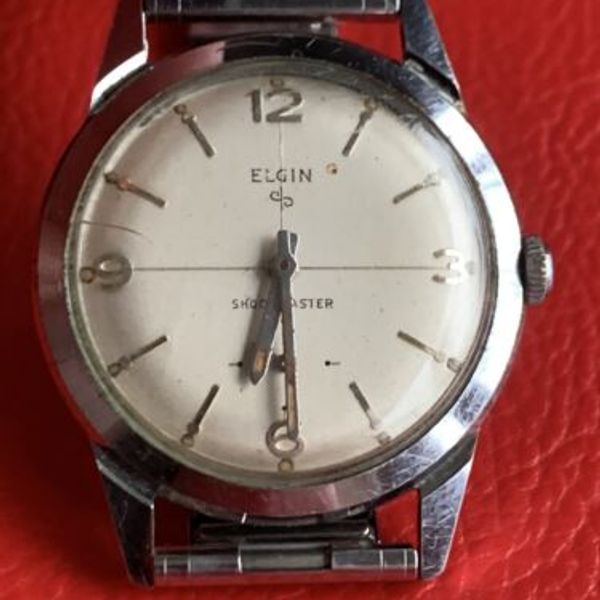 Vintage Elgin Durapower shockmaster watch 17 jewels mechanical men's ...