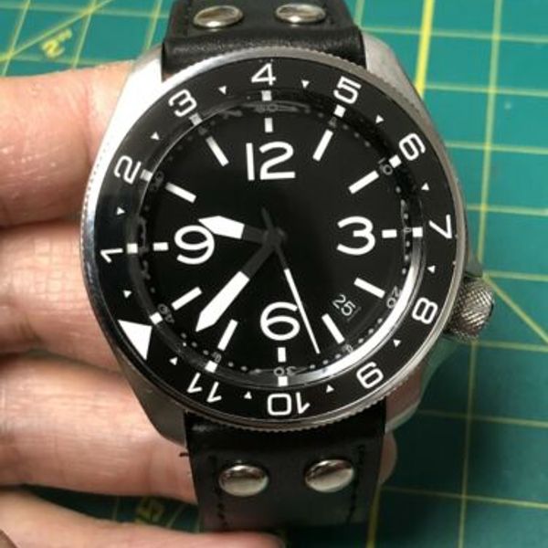 Seiko SKX007 Pilot Mod NH35 Sapphire Crystal Lumed Ceramic Bezel ...