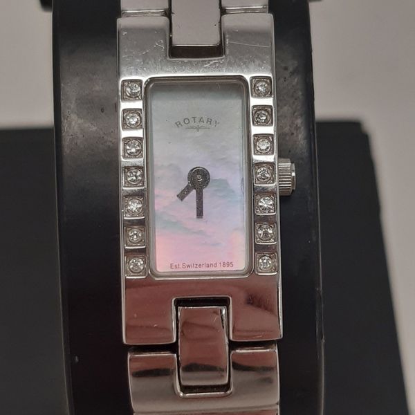 Elegant Rotary Ladies Silver Watch, Diamond Accents, Swiss Made ...