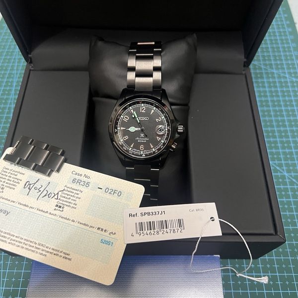 Seiko Prospex Black Alpinist Black Series SPB337J1 6R35 Automatic ...