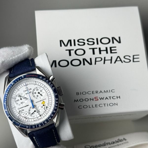 Swatch â Mission To The Moon SNOOPYâ Custom Moonswatch Mod Metal Case ...