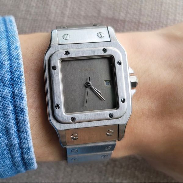 Cartier santos carree 1980 ghost dial | WatchCharts Marketplace