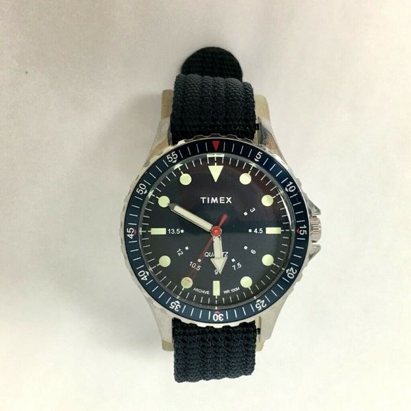 TIMEX NAVI DEPTH 38MM, FABRIC STRAP WATCH GREAT CONDITION + FREE ...